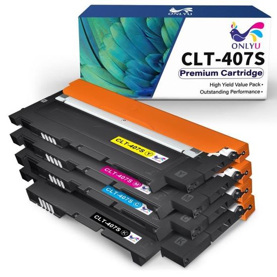 Pack de 4 toners compatibles pour Samsung CLT-407S - 7MAGIC - Cdiscount Informatique