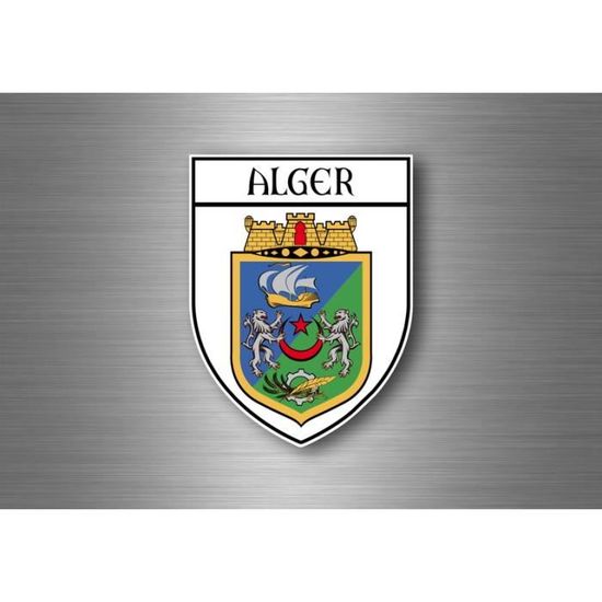 Autocollant sticker voiture moto blason ville drapeau ecusson alger ...