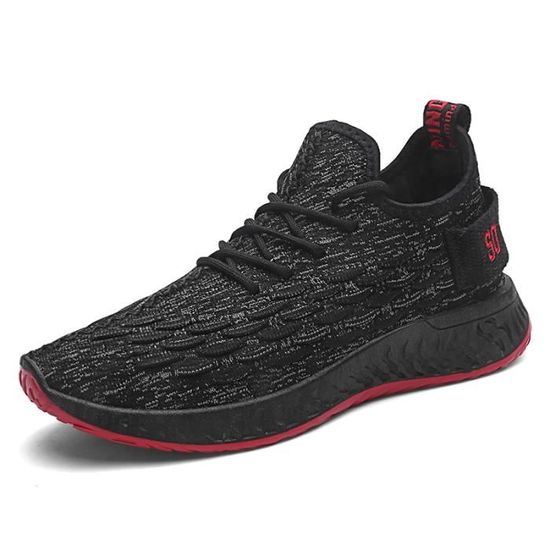 Baskets Homme Chaussures De Sport Running Chaussure Rouge - Cdiscount ...