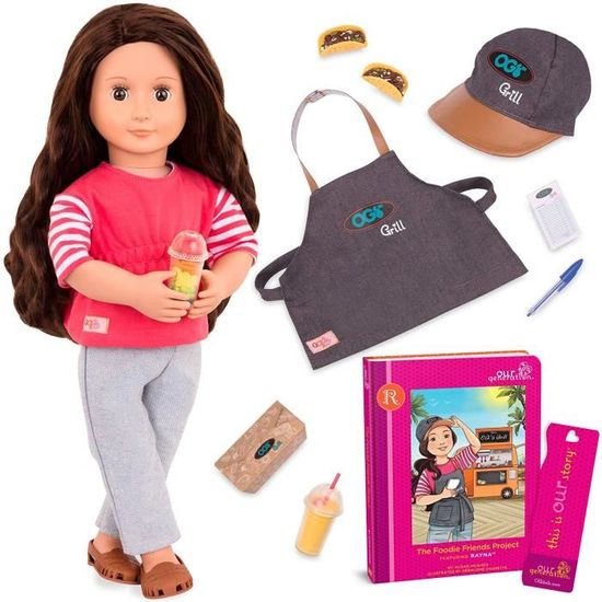 Poupée Our Generation Rayna - 46 cm - Cheveux bruns - Yeux marron ...