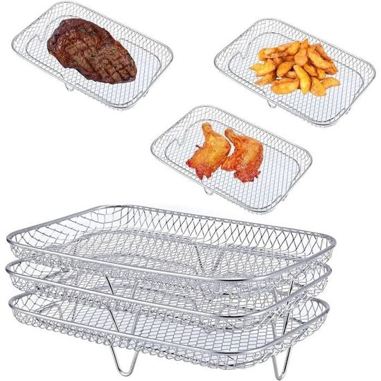 Air Fryer Rack Pour Double Airfryer Dz201–Déshydratation Pour Friteuse À Air Chaud Avec Double ...