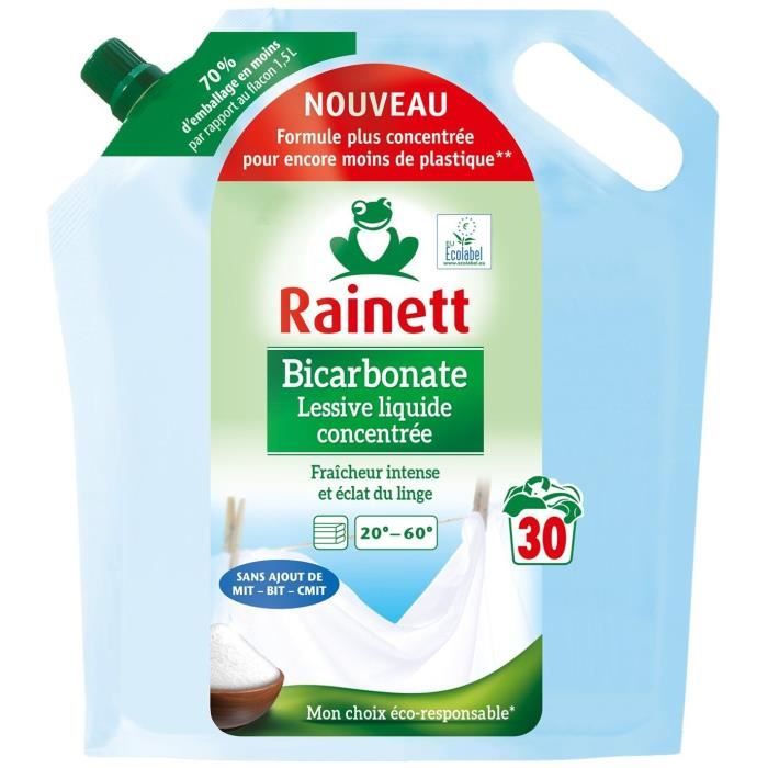 RAINETT Lessive liquide Bicarbonate Recharge 1.5l - Cdiscount ...