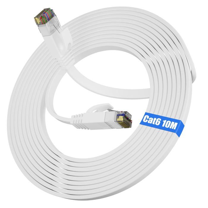 Cable Ethernet 10M, Cat 6 Haut Débit Cable Rj45 10M Exterieur Câble ...