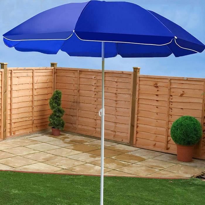 Parasol hawaïen de Paille Naturel Parasols Jardin Rond inclinable Léger ...