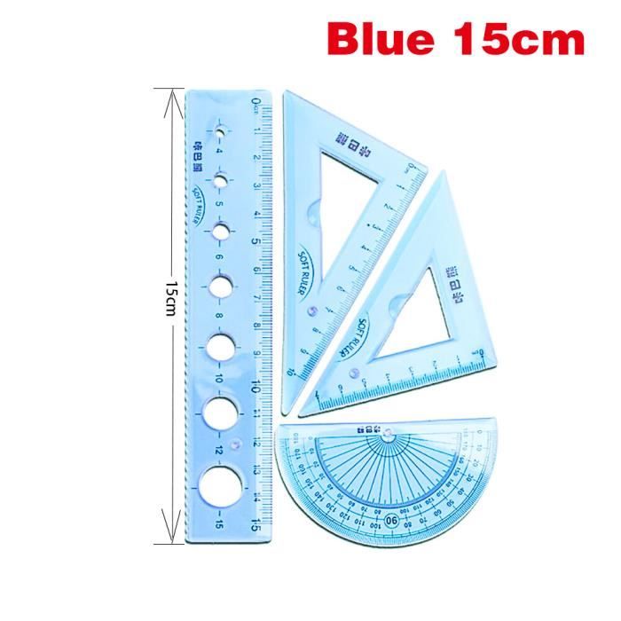 Regle - equerre,4 Pièces Ensemble De Règles Souples Peut Plier La Règle ...