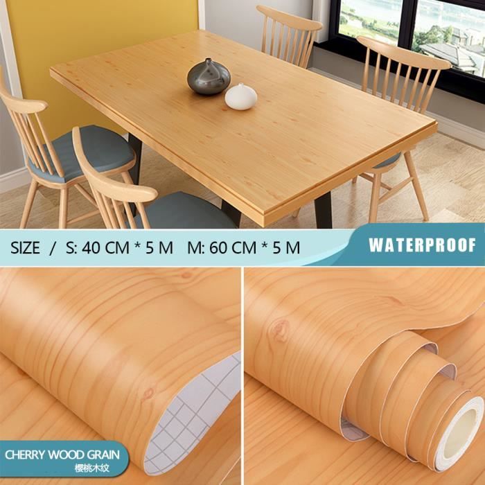 Papier peint,Revêtement adhésif imperméable pour rénovation de meubles ...