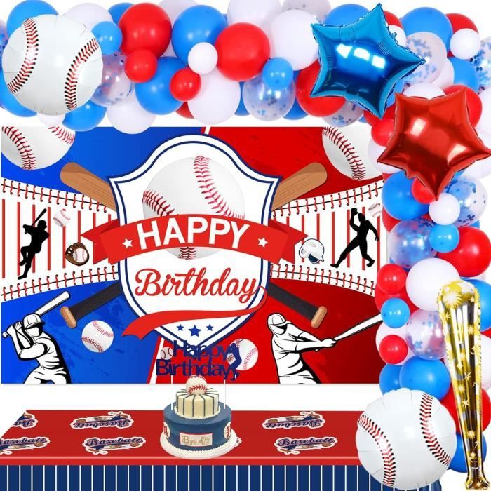Décorations D'Anniversaire De Baseball Avec Thème Sportif « Happy ...