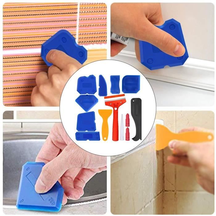 Cikonielf Grattoir à mastic 13Pcs/Set Kit de Retrait de Mastic en ...