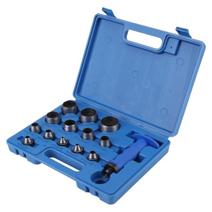 Cikonielf Perforation Ensemble de poinçons creux 13 pièces avec poignée ...