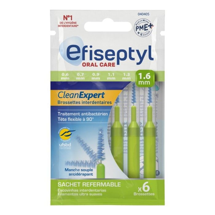 Brossettes Interdentaires Clean Expert 1,6mm - Efiseptyl - Avec ...