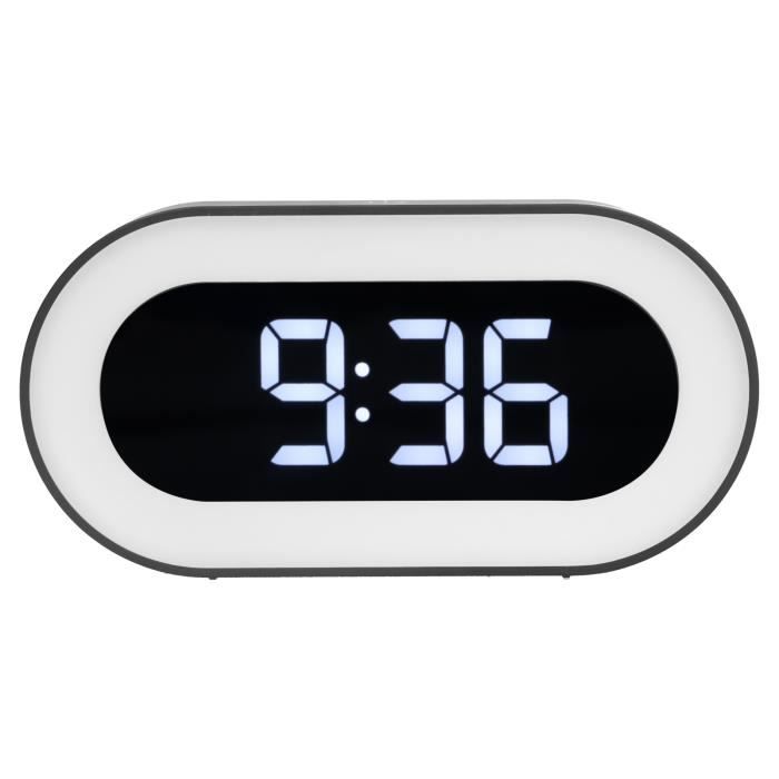 Veilleuse Réveil LED Affichage numérique Réveil musical Horloge à ...