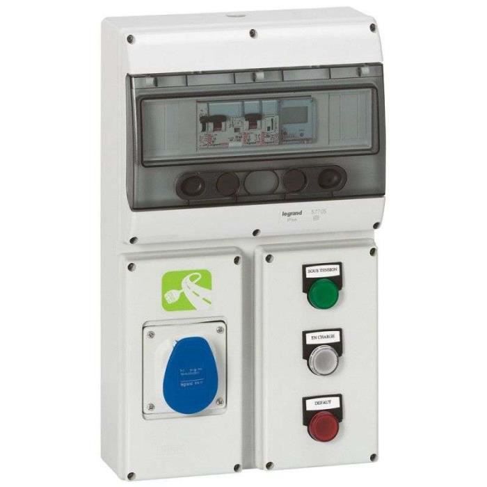 Embase P17 recevant plastron 220x125 rail 12 modules 4 socles 16 A ...