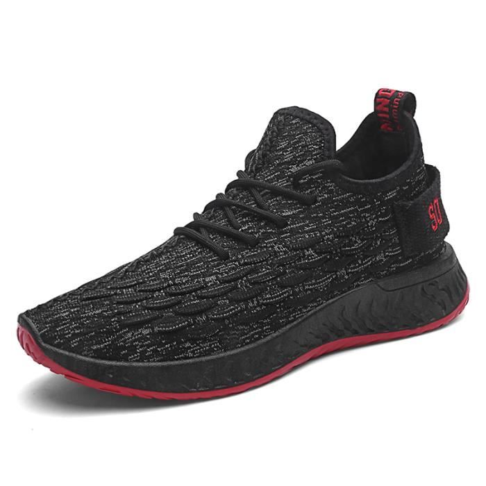 Baskets Homme Chaussures De Sport Running Chaussure Rouge - Cdiscount ...