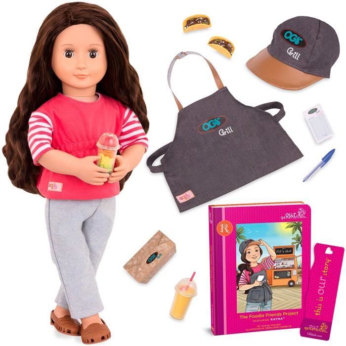 Poupée Our Generation Rayna - 46 cm - Cheveux bruns - Yeux marron ...