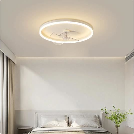 RUMOCOVO® Plafonnier LED circulaire avec ventilateur invisible ...