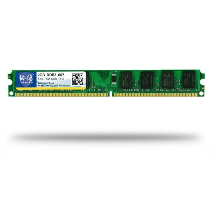 Xiede Ordinateur de Bureau Module Mémoire Ram Ddr2 667 2Gb Pc2-5300 240 ...