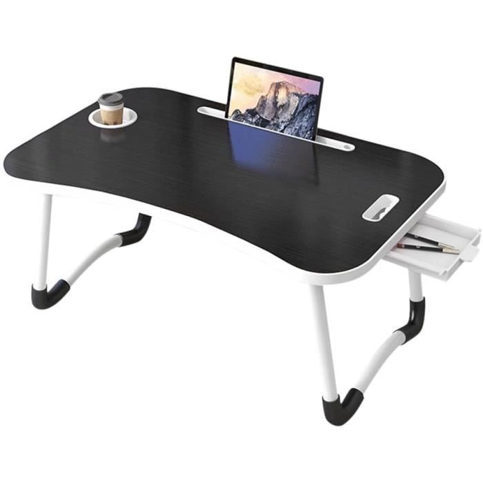 Table De Lit Portable Pliable Avec Tiroir Et Porte-Gobelet, 59,9 X 39,9 ...