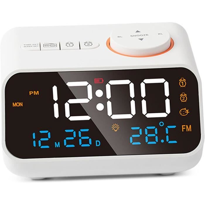 Radio-Réveil, Réveil Led Portable Multifonctionnel Avec Synchronisation ...
