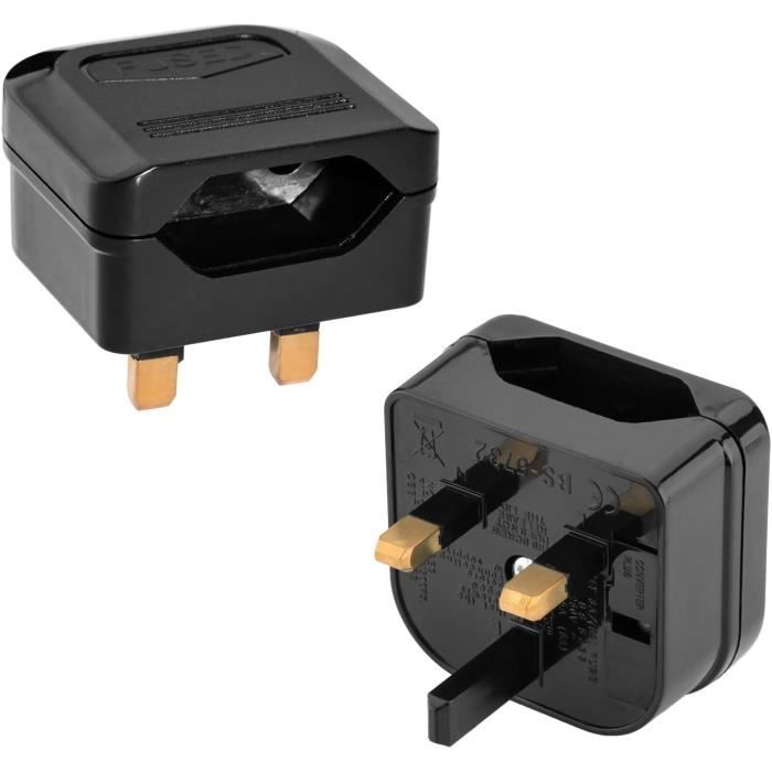 1X Adaptateur De Voyage Pour Uk Gb Angleterre Connecteur Européen Vers ...
