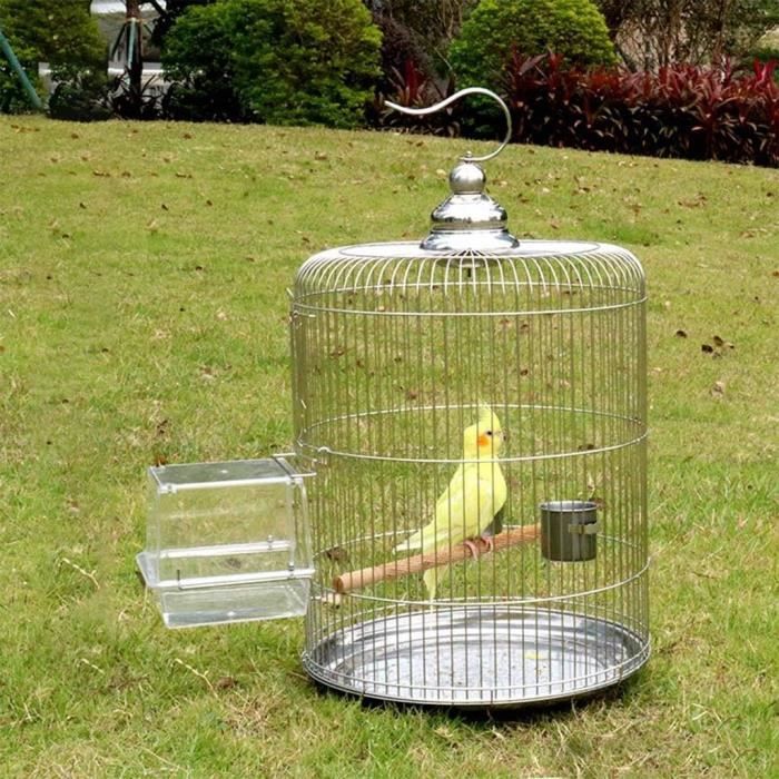 Cage Perroquet Cage Oiseau Perruche,Cage À Oiseaux en Acier Inoxydable ...