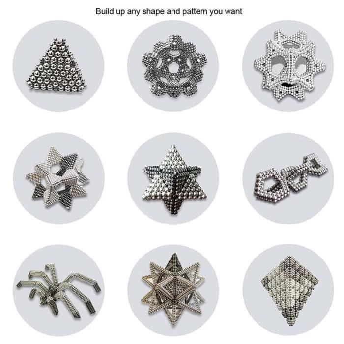 Duokon billes magnétiques 3mm 1000 pièces N35 boules magnétiques 3D Puzzle aimant Cube magique ...