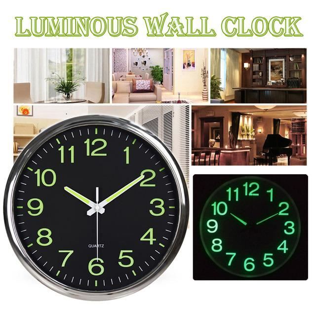 HORLOGE - PENDULE,Black border-China--Horloge murale lumineuse ...