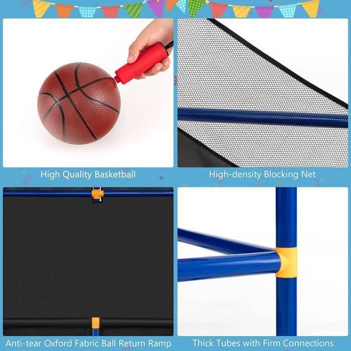 GOPLUS Jeu de Basketball Arcade avec 2 Paniers, 4 Ballons pour Enfants ...