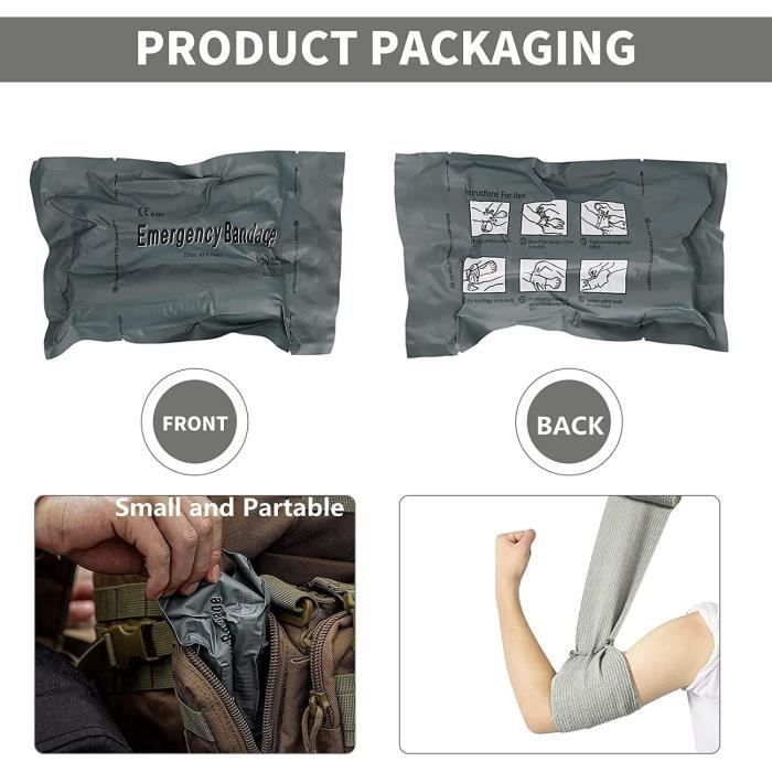 2 Pièces Bandage Israélien, Pansement Israelien Compression Premiers ...
