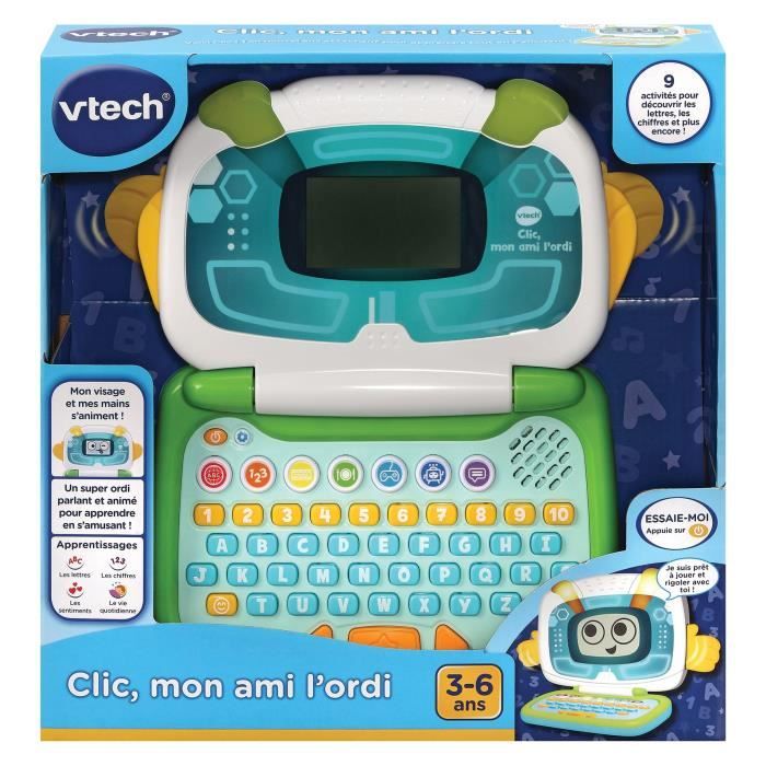Ordinateur éducatif VTECH Clic, mon Ami l'Ordi - Vert pour enfant de 3 ...
