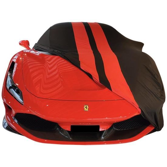 FERRARI F8 TRIBUTO BÂCHE DE PROTECTION POUR INTÉRIEUR BLACK WITH RED ...