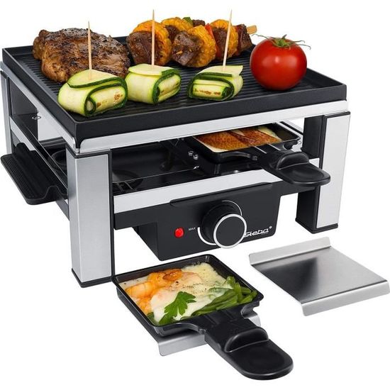 Raclette/grill - STEBA - CAST RACLETTE RC 104 - Noir - Acier inoxydable ...