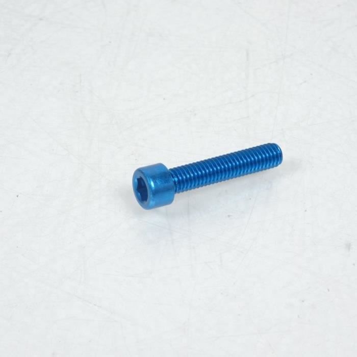 Vis BTR 5mm M6 pas 100 30mm anodisé Bleu 3AS Racing pour moto Neuf ...