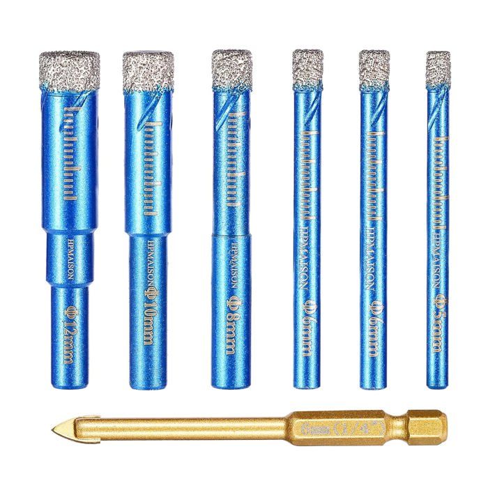 Jeu de Forets pour Carrelage, Foret à Carreaux, 6PCS Forê Diamant ...