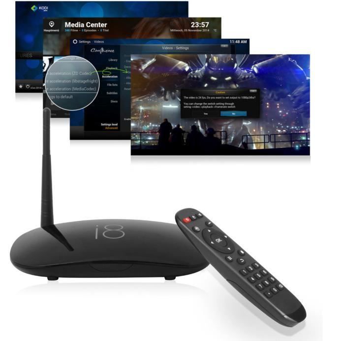 Boîtier Smart TV Android 4.4 Quad Core WiFi 1080P Smart 1 Go + 8 Go Ya ...