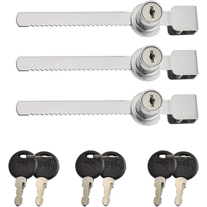 3 Pièces Terrarium Vitrine Coulissante en Verre Serrure de Porte, Verrous de Porte Coulissante ...