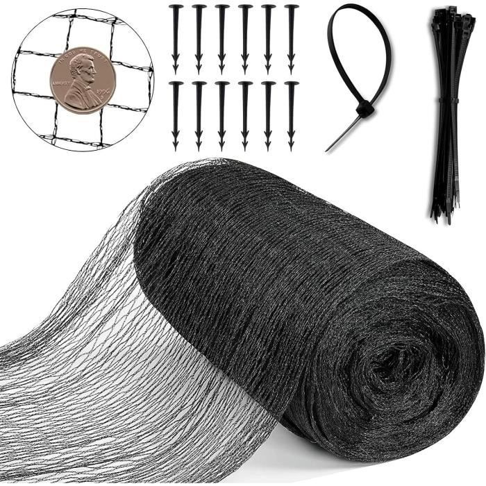 Filet Anti Oiseaux Filet Voliere Noir Filet De Protection Polyvalente Filet Poules Filet Anti ...
