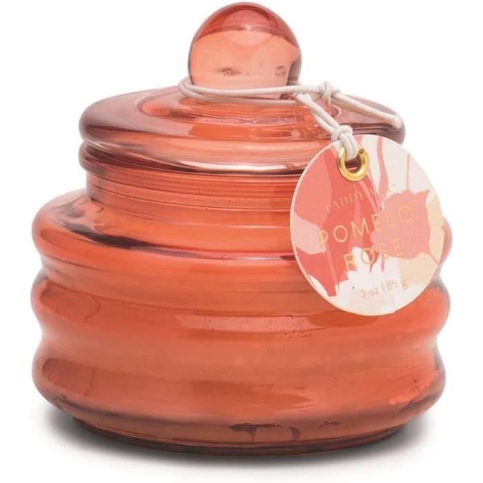 Pomelo Rose Poutre À Bougie Avec Récipient En Verre Et Couvercle Rouge ...