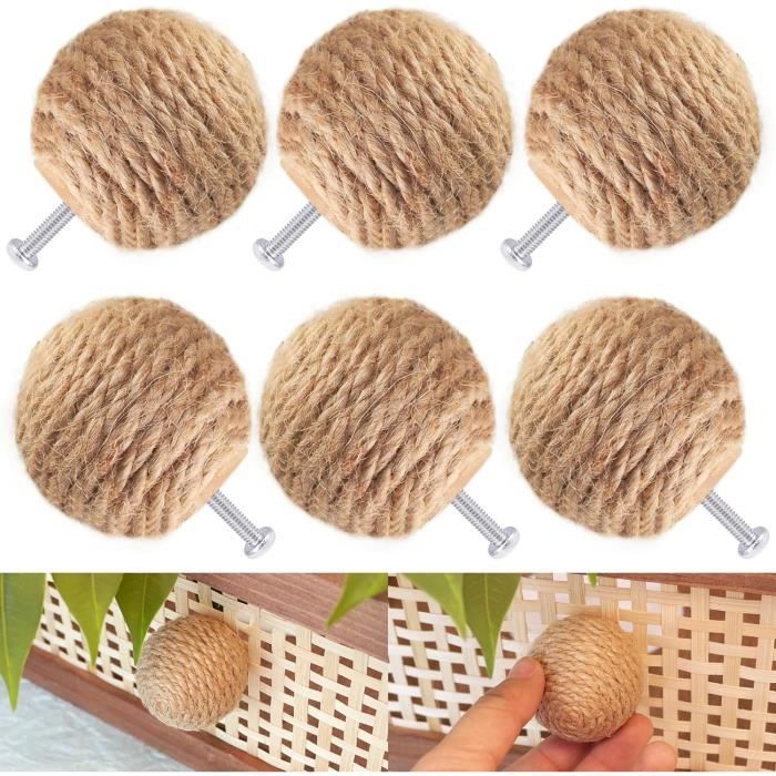 Lot de 6 poignées de tiroir nautiques avec corde en jute - Décoration ...