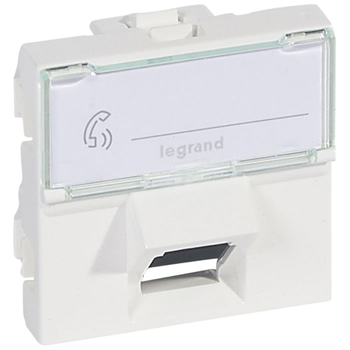 Prise RJ45 - LEGRAND - Mosaic - Catégorie 6 - Inclinée 45° - 2 Modules ...