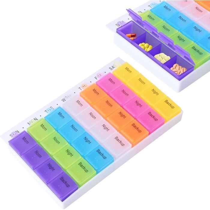 Pilulier Semainier Pilulier Hebdomadaire Détachable pour 7 Jours avec ...