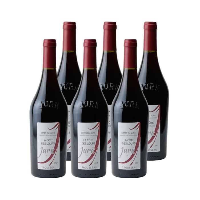 Côtes du Jura Trousseau Rouge 2017 - Lot de 6x75cl - La Côte des Loups ...