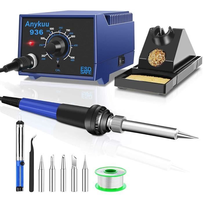 HFIENT-Station de Souder 60W Station de Soudage Réglable 200℃ 480℃ Station Fer à Souder ...