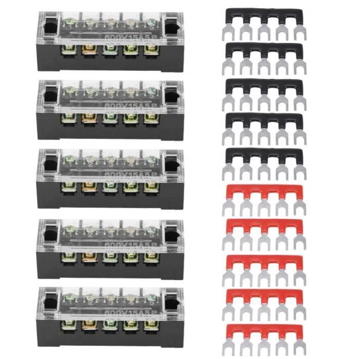 Bornier À Vis 100% Tout Nouveau Double Rangée 5 Positions 600 ...