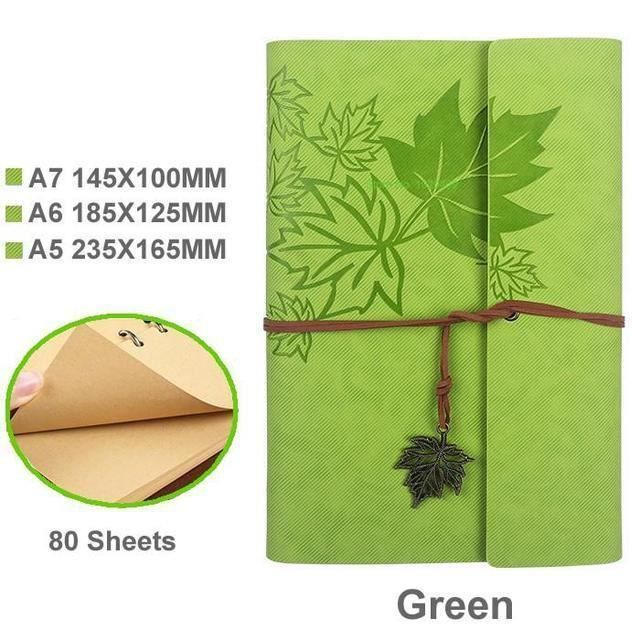 Feuillet mobile,Cahier de voyageurs vintage,couverture en cuir,carnet ...