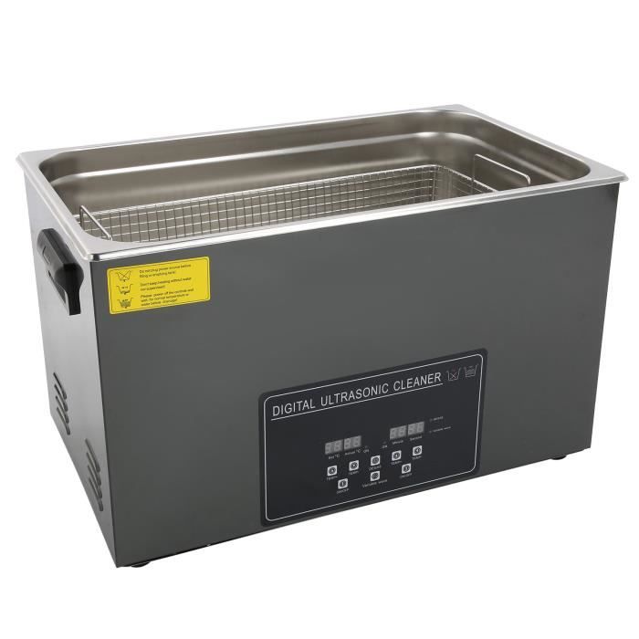 Cikonielf Nettoyeur numérique Nettoyeur à Ultrasons 30L Machine de ...