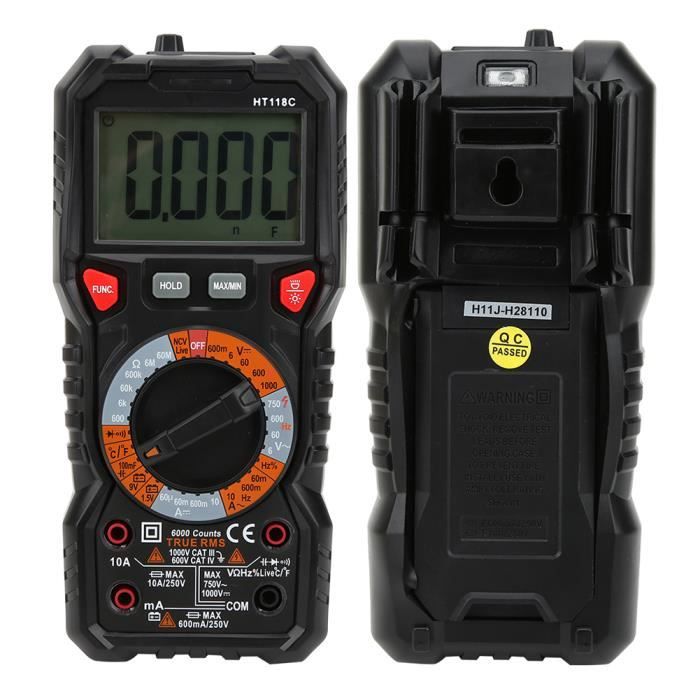 Multimètre Digital Multimètre Ampèremètre Numérique Gamme Automatique ...