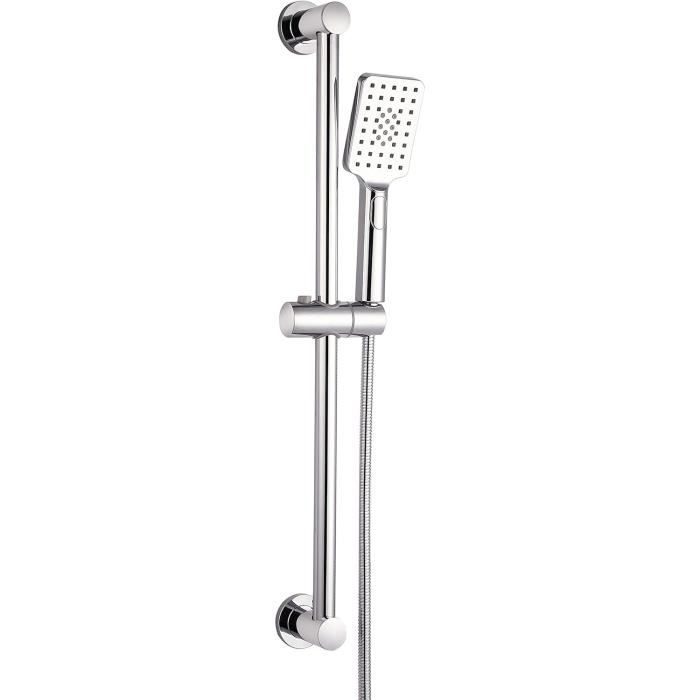 Barre De Douche 65 Cm De En Acciaio Inox, Avec Pommeau De Douche ...