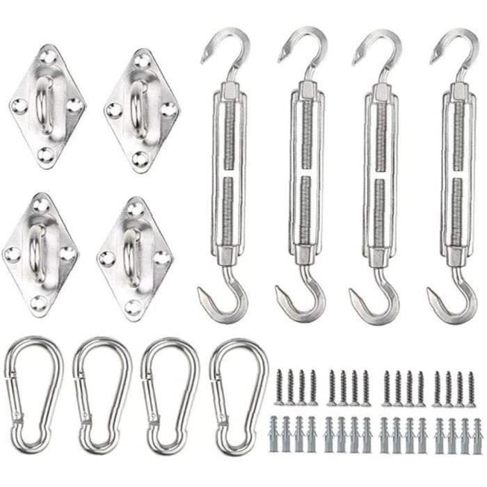 Cloud-Taud Ensemble De Fixation Voile D'ombrage Kit De Fixation Robuste ...