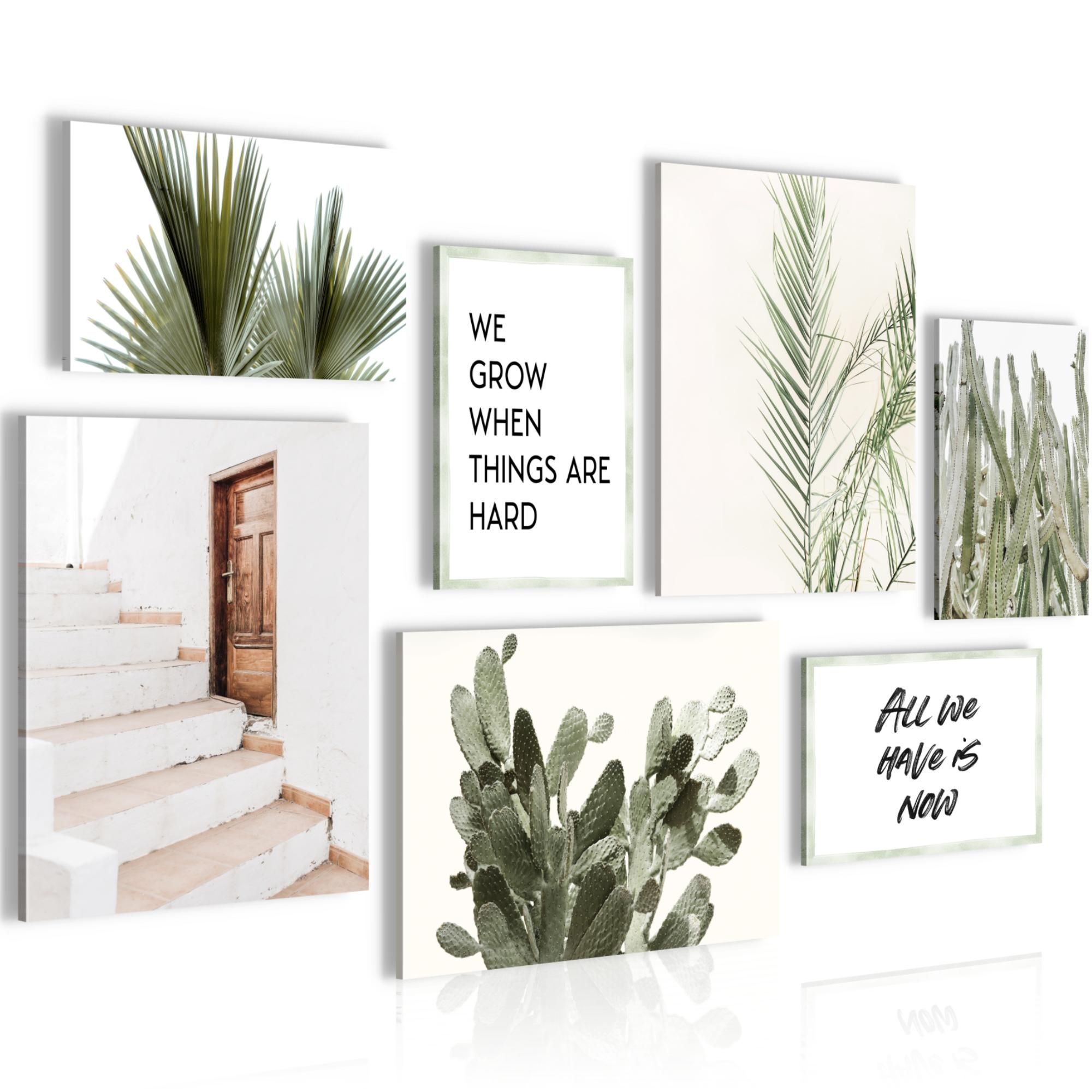 Novart Tableau Décoration Murale N010571a Feuilles| 7 Cadres de 30x40 ...