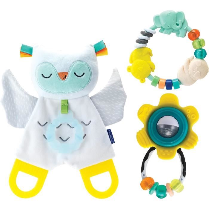 Glow-In-The-Dark Cuddly Pal With Teethers Gift Set Owl Plush, Multi ...